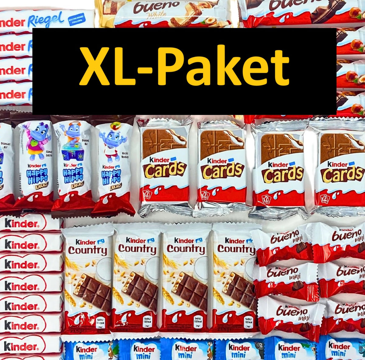 Kinder Country Riegel Bueno Happy Hippo Schoko-Bons Duo XL Paquet Surp ...