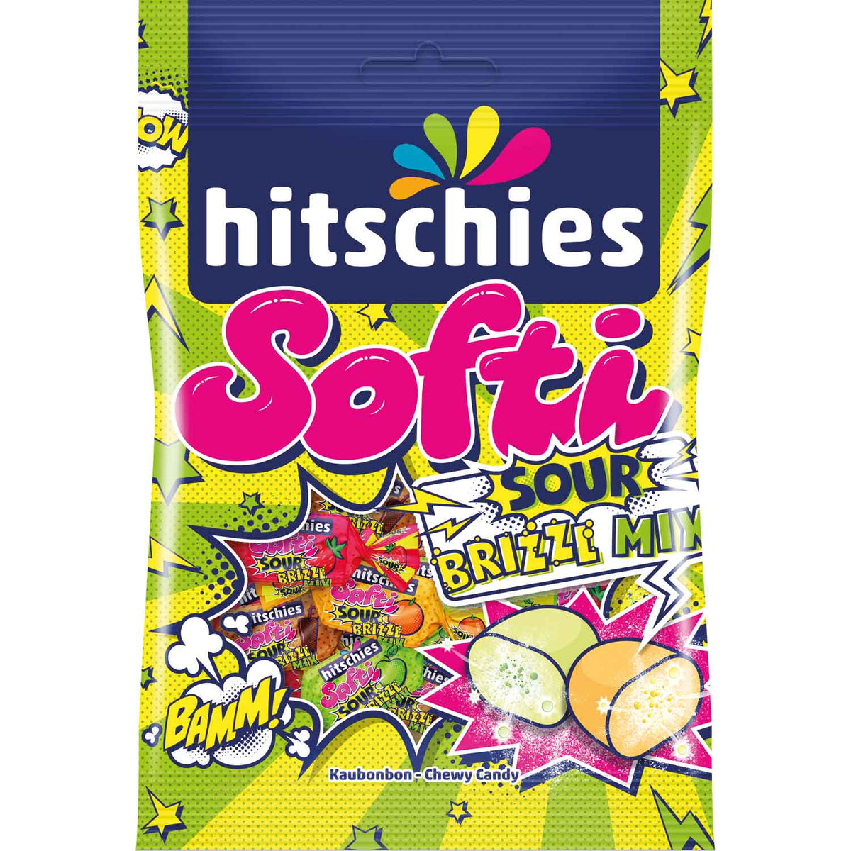 Hitschies Softi Sour Brizzl Mix Halal - Bonbons à mâcher avec un cœur ...