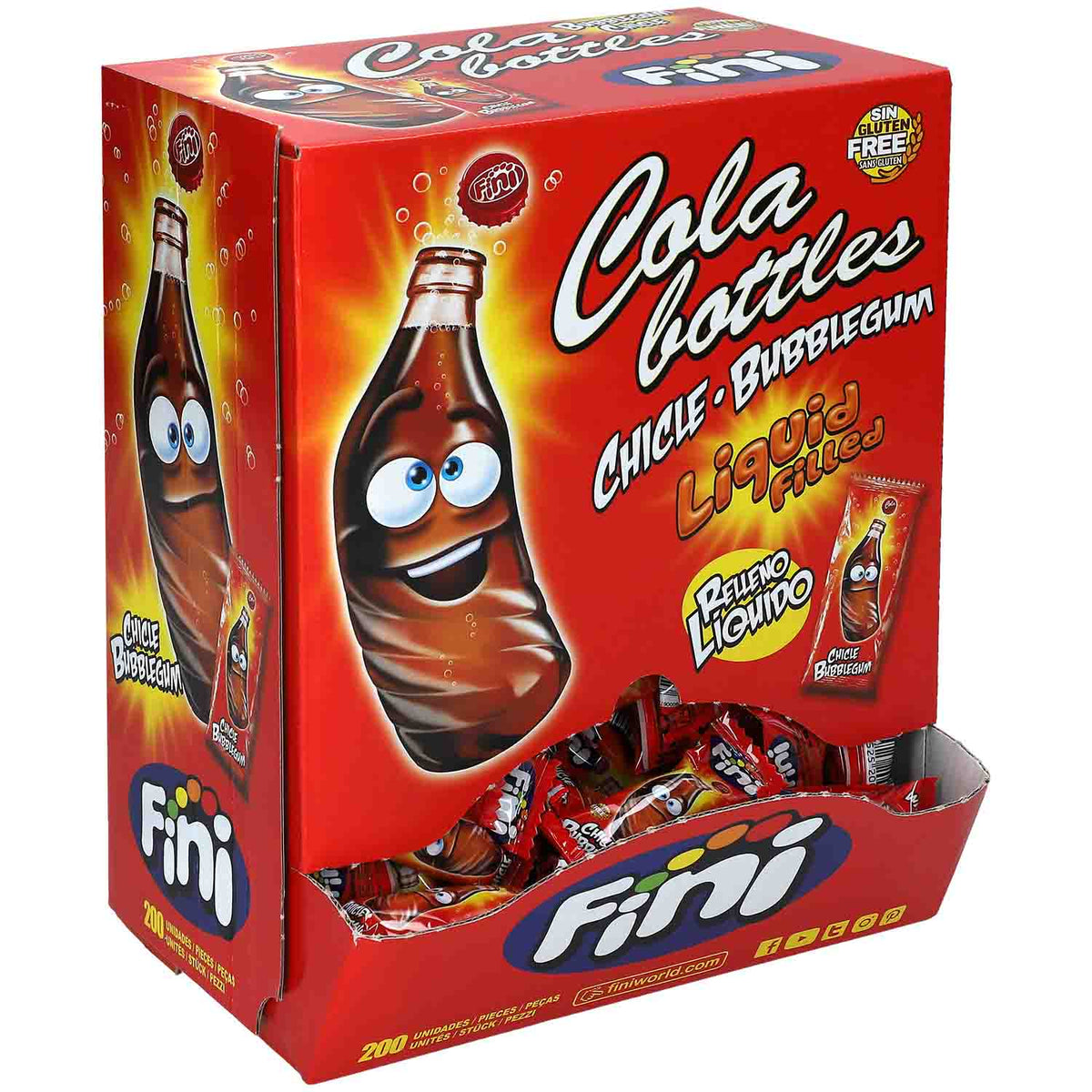 Fini Cola Bottles Bubble Gum - chewing gum with liquid filling, 200 pi ...