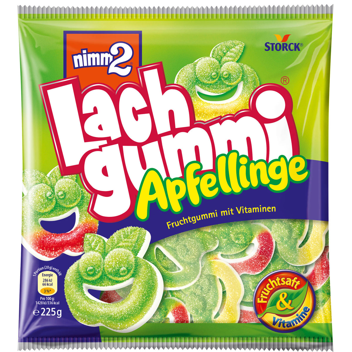 take 2 laughing gum apple pieces, 225g – candy24.ch